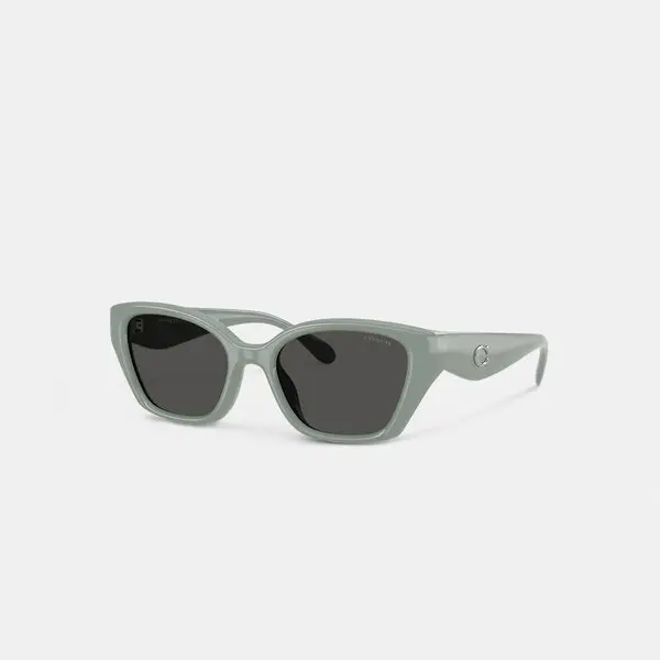 COACH C Hardware Square Cat Eye Sunglasses - Industrial Grey