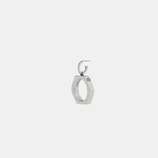 COACH Hex Nut Single Earring - Silver