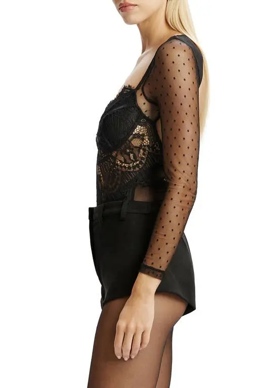 Bardot Farrah Lace & Mesh Bodysuit
