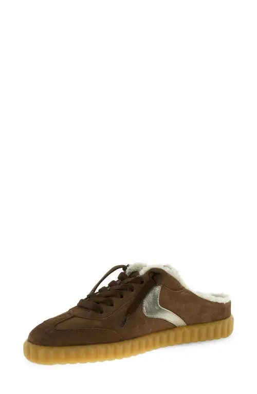 VOILE BLANCHE Ines Faux Shearling Lined Mule - Brown