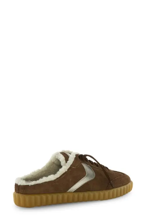 VOILE BLANCHE Ines Faux Shearling Lined Mule - Brown
