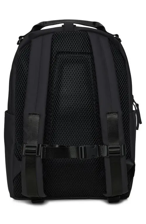 Rains Waterproof Clip Front Backpack - Black
