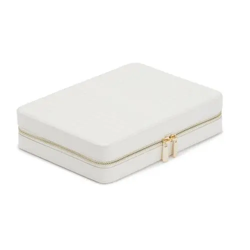 Wolf Maria Large Zip Jewelry Case - White