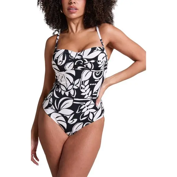 Hunkemoller Bandeau One-piece Swimsuit - Caviar
