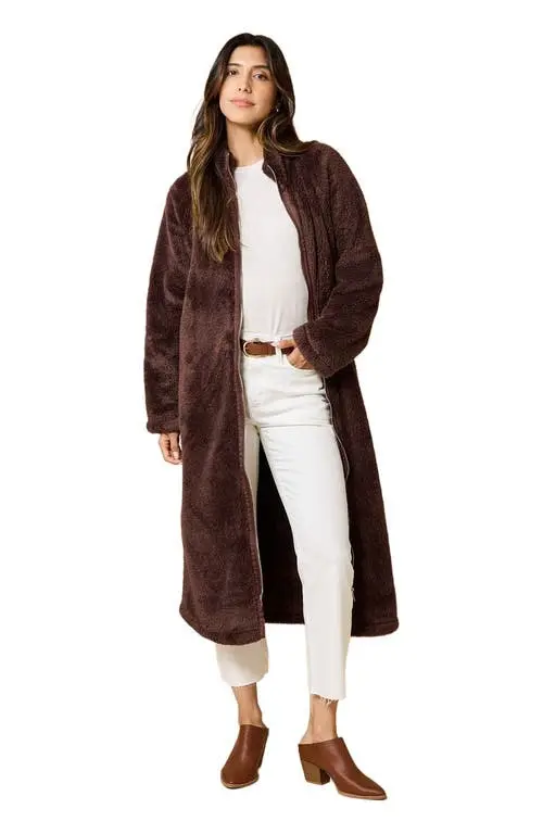 SOFTIES Dreamplush Zip Robe - Espresso