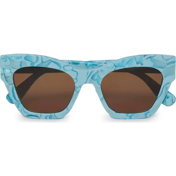 Lele Sadoughi Lido Oversized Sunglasses - Turquoise 400
