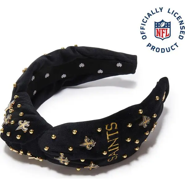 Lele Sadoughi X Nfl New Orleans Saints Embellished Headband - Jet 001