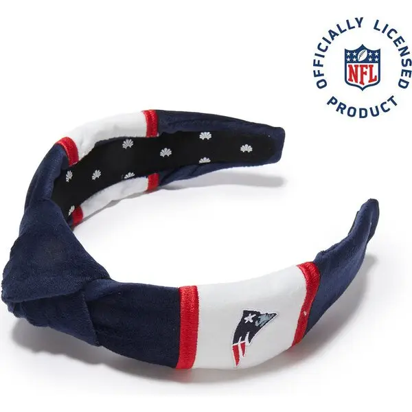 Lele Sadoughi New England Patriots Embroidered Knotted Headband - Navy 400