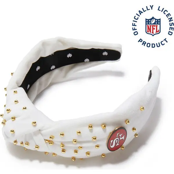 Lele Sadoughi X Nfl 49ers Embellished Headband - Ivory 100