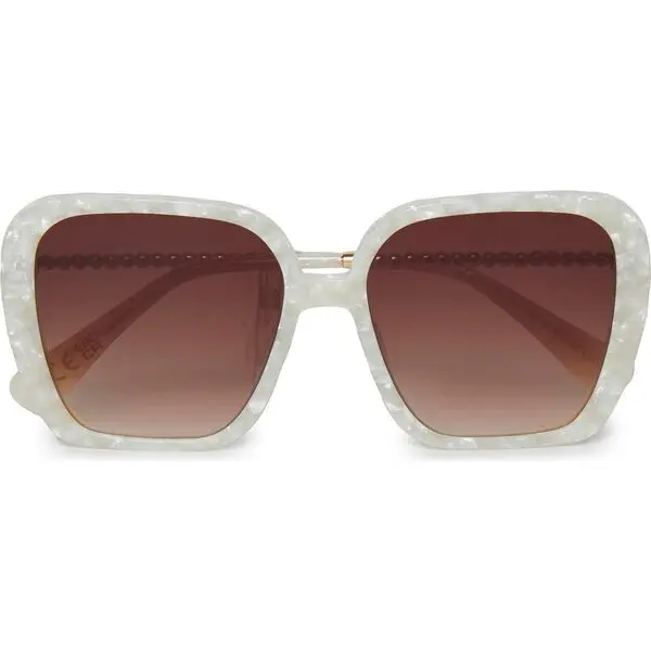 Lele Sadoughi Athens Pearl Embellished Oversized Sunglasses - Mother Of Pearl 001
