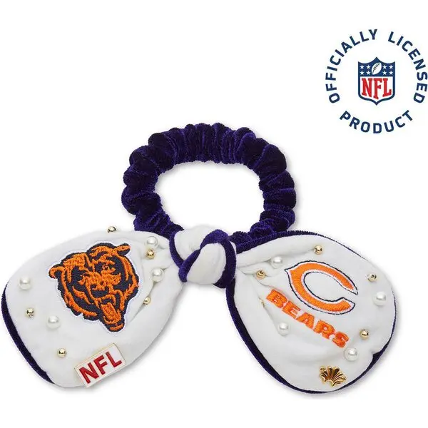 Lele Sadoughi Chicago Bears Bow Scrunchie - Ivory 100