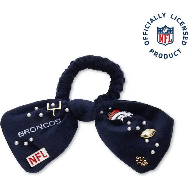 Lele Sadoughi Denver Broncos Bow Scrunchie - Navy 400