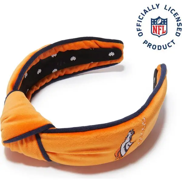 Lele Sadoughi Denver Broncos Embroidered Knotted Headband - Orange 800