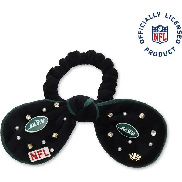 Lele Sadoughi New York Jets Bow Scrunchie - Jet 001