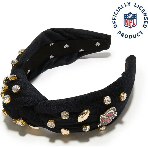 Lele Sadoughi Cincinnati Bengals Embellished Knotted Headband - Jet 001