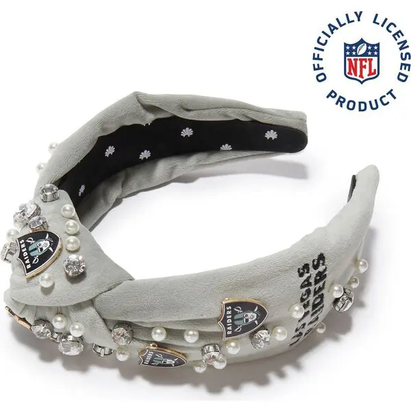 Lele Sadoughi X Nfl Las Vegas Raiders Embellished Headband - Gray 020