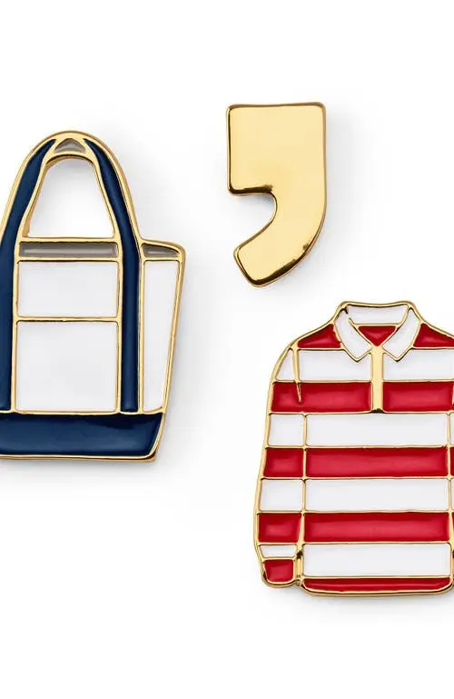 LANDS' END Enamel Pin Set - Gold Le Icons