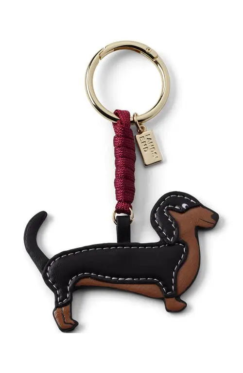 LANDS' END Faux Leather Bag Charms - Black/brown