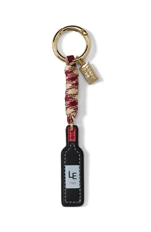 LANDS' END Faux Leather Bag Charms - Red/bottle
