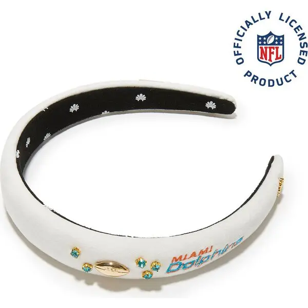 Lele Sadoughi Miami Dolphins Charlotte Headband - Ivory 100