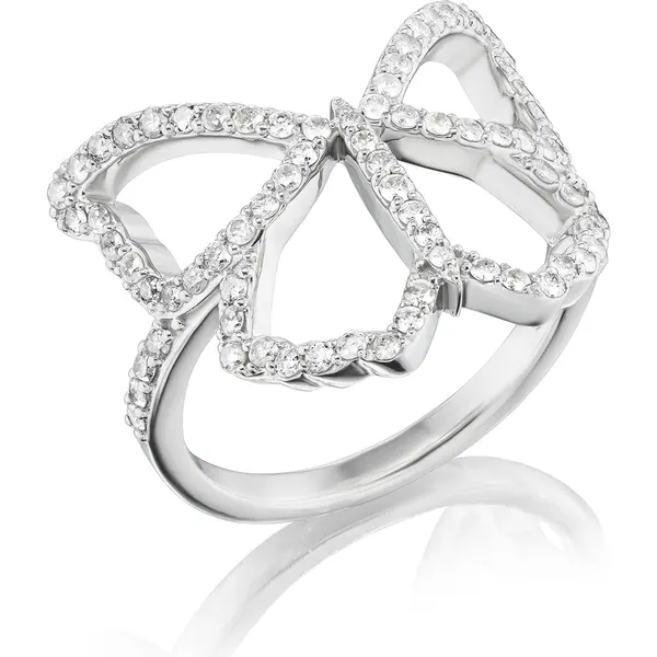 Sheryl Lowe Open Butterfly Diamond Ring - Sterling Silver