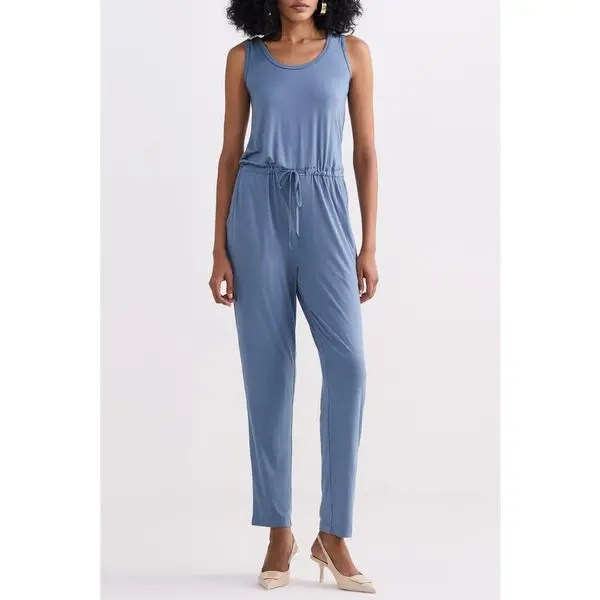 REISTOR Relaxed Drawstring Jumpsuit - Blue
