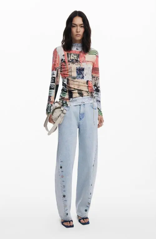 Desigual Barrel Leg Jeans