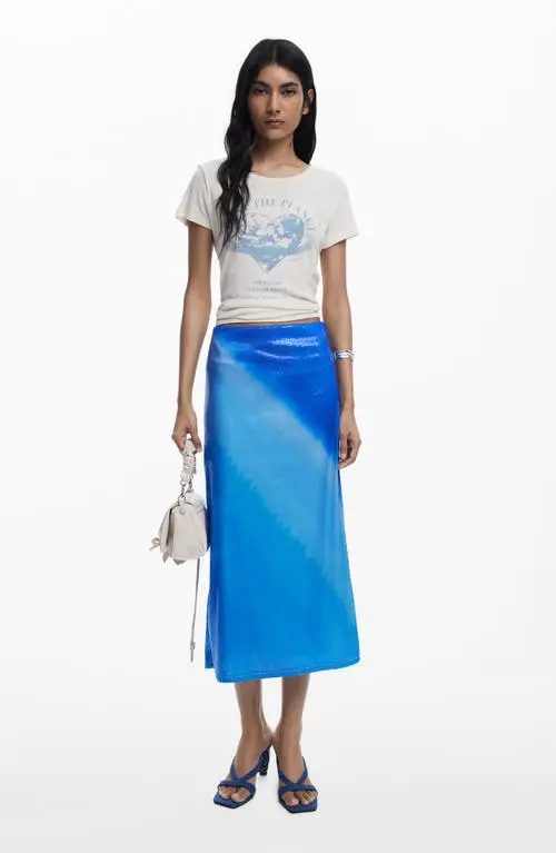 Desigual Sequin Midi Skirt