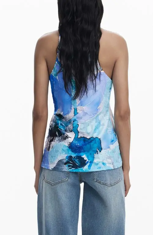 Desigual Abstract Print Sleeveless Top
