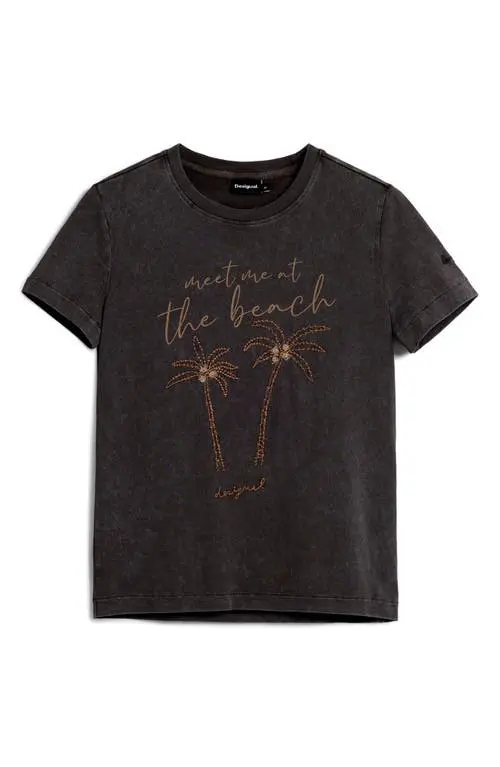 Desigual Embroidered Cotton T-shirt