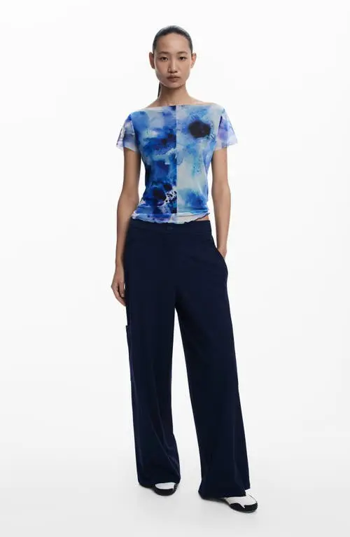 Desigual Wide Leg Cargo Pants