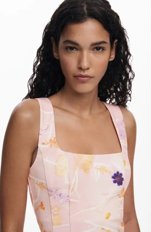 Desigual Floral Print Sleeveless Mini Dress