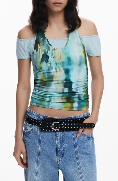 Desigual Printed Halter-neck Top