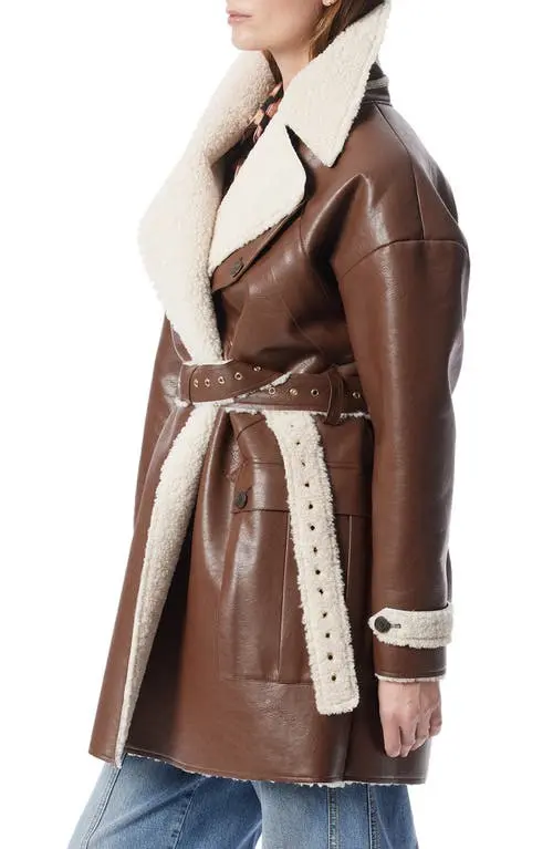 DO BY DEE OCLEPPO Irene Belted Faux Shearling Coat