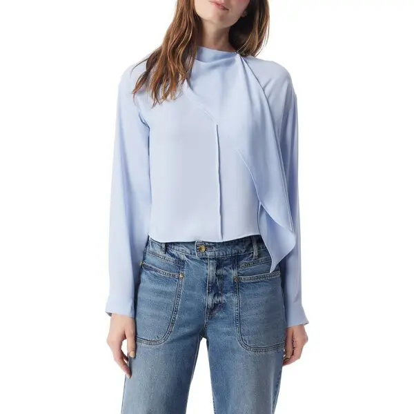 DO BY DEE OCLEPPO Soraya Scarf Neck Top - Brunnera Blue