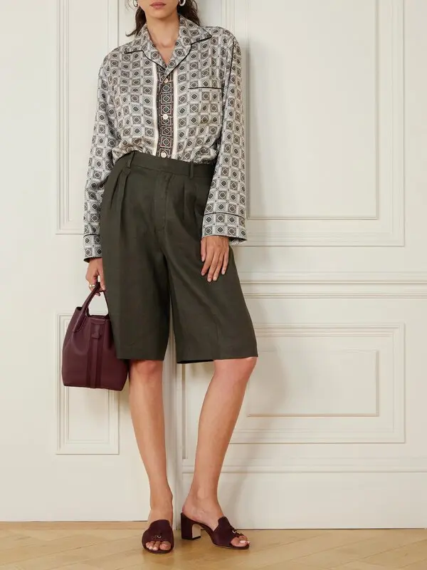 Loro Piana Lian Printed Silk-twill Shirt