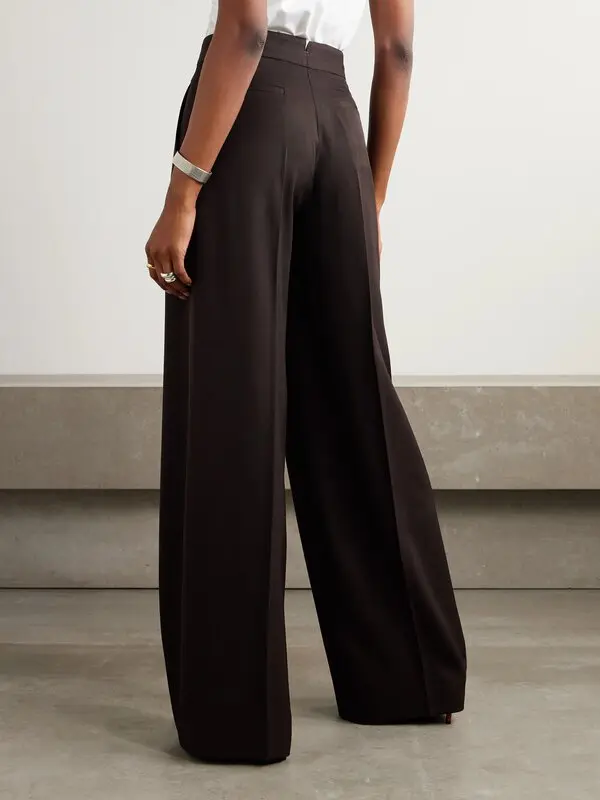 Sasuphi Bogart Pleated Wide-leg Wool Pants