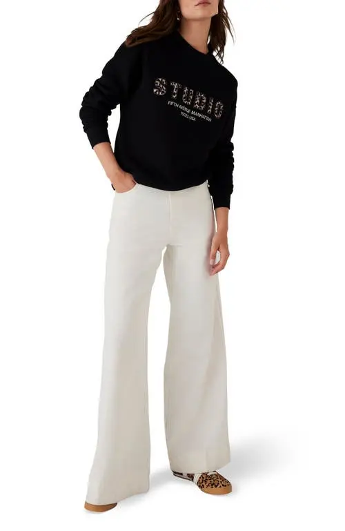 Mint Velvet Cotton Blend Graphic Motif Sweatshirt