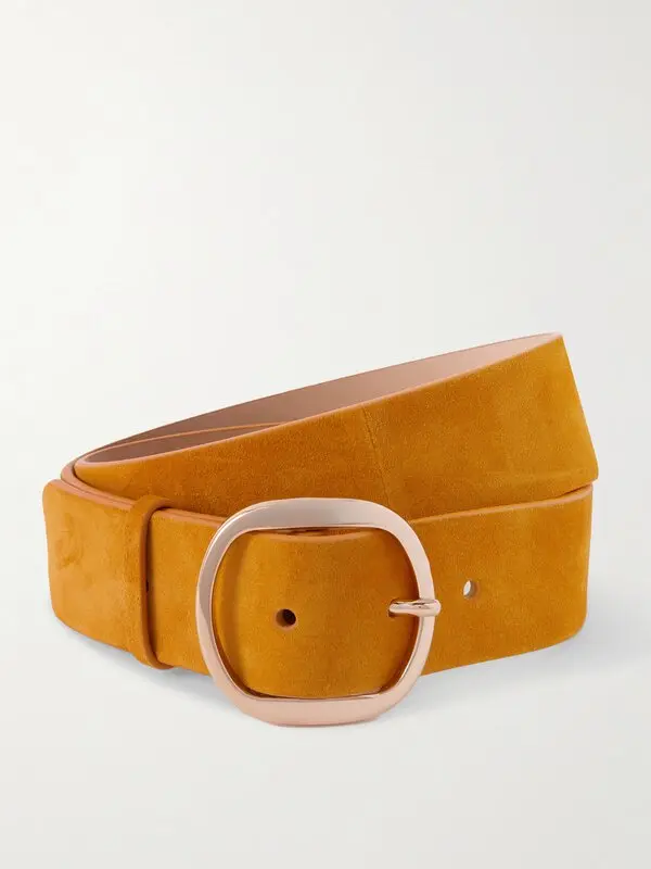 Gabriela Hearst Elster Suede Belt - Yellow