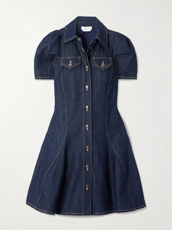 Alexander McQueen Paneled Denim Mini Dress