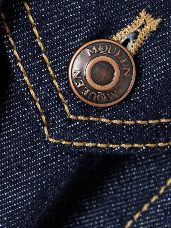 Alexander McQueen Paneled Denim Mini Dress