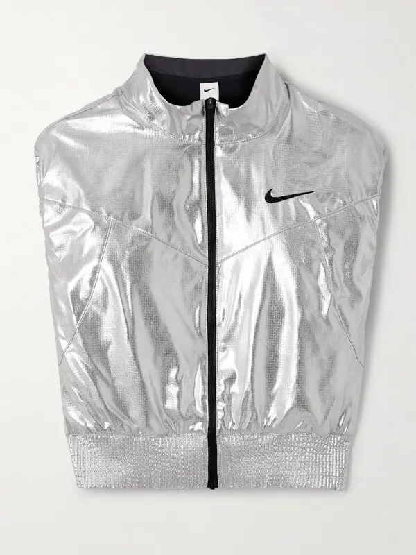 Nike Embroidered Ripstop Vest - Metallic
