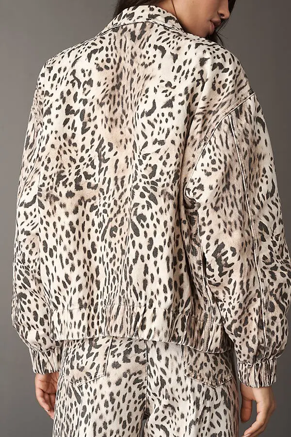 PILCRO The Rylie Bomber Jacket - Leopard