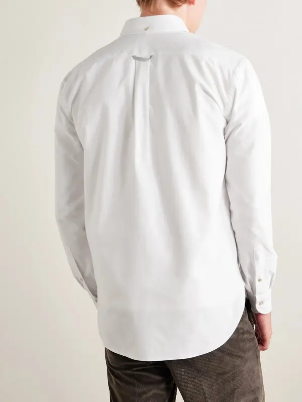 Eleventy Button-down Collar Cotton Oxford Shirt