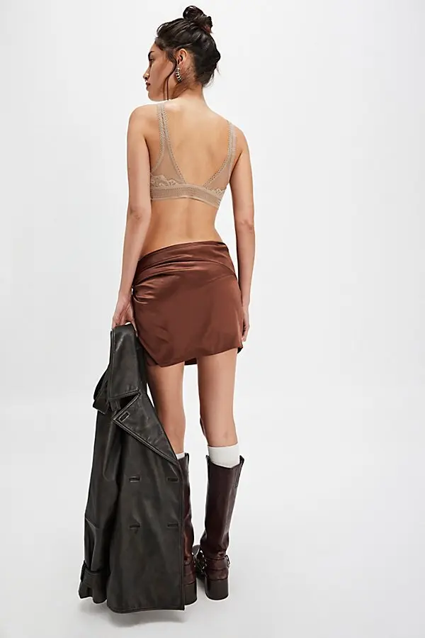 Retrofete Reeve Mini Skirt - Espresso