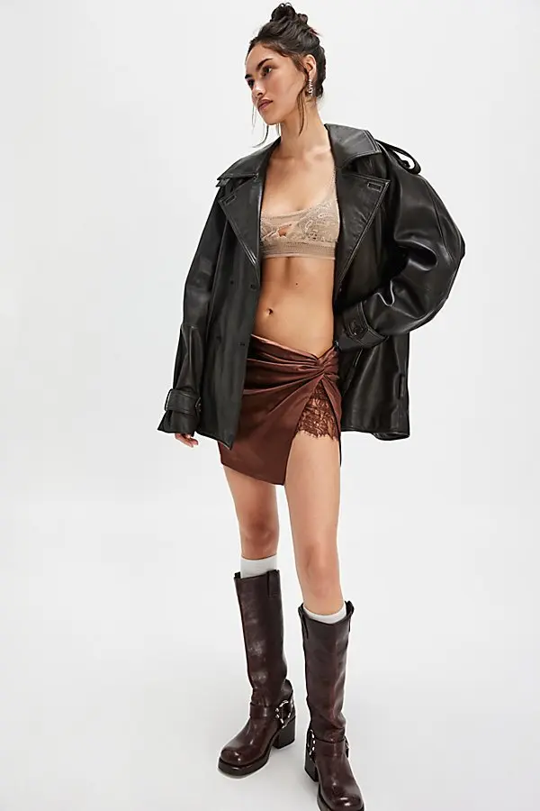 Retrofete Reeve Mini Skirt - Espresso