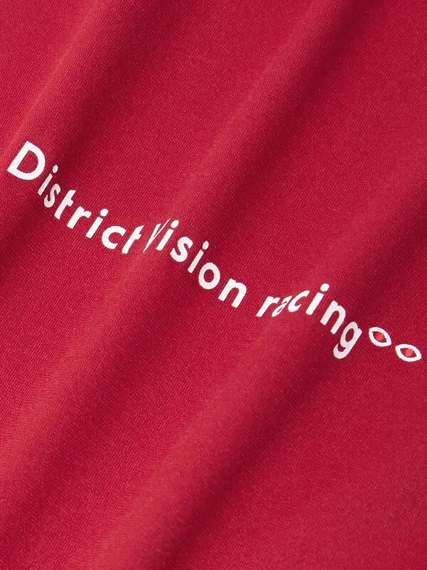 DISTRICT VISION Perforated Logo-print Stretch-jersey T-shirt