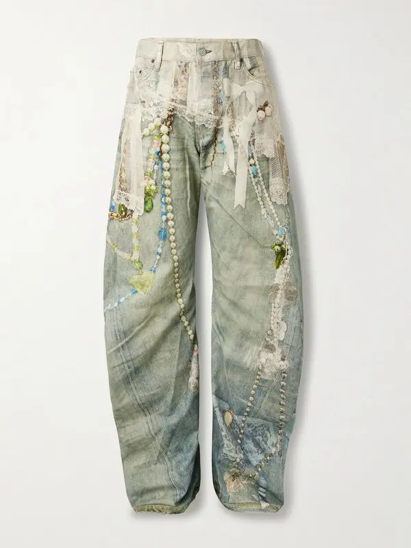 Acne Studios 2006 Wide-leg Printed Jeans
