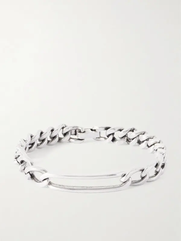 Saint Laurent Tone Chain Bracelet - Silver