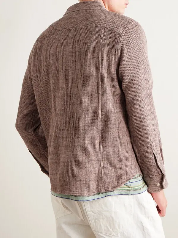 CORRIDOR Waffle-knit Cotton Shirt